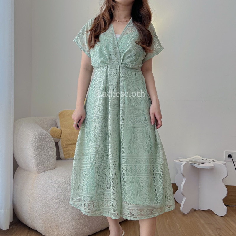 Jual Miyoee Lace Dress Bahan Lace Premium | Shopee Indonesia