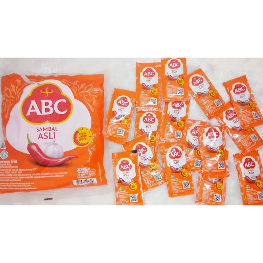 Jual ABC Sambal Asli Sachet 8 gram @22 pcs / (1 pack = 22 pcs) | Shopee ...