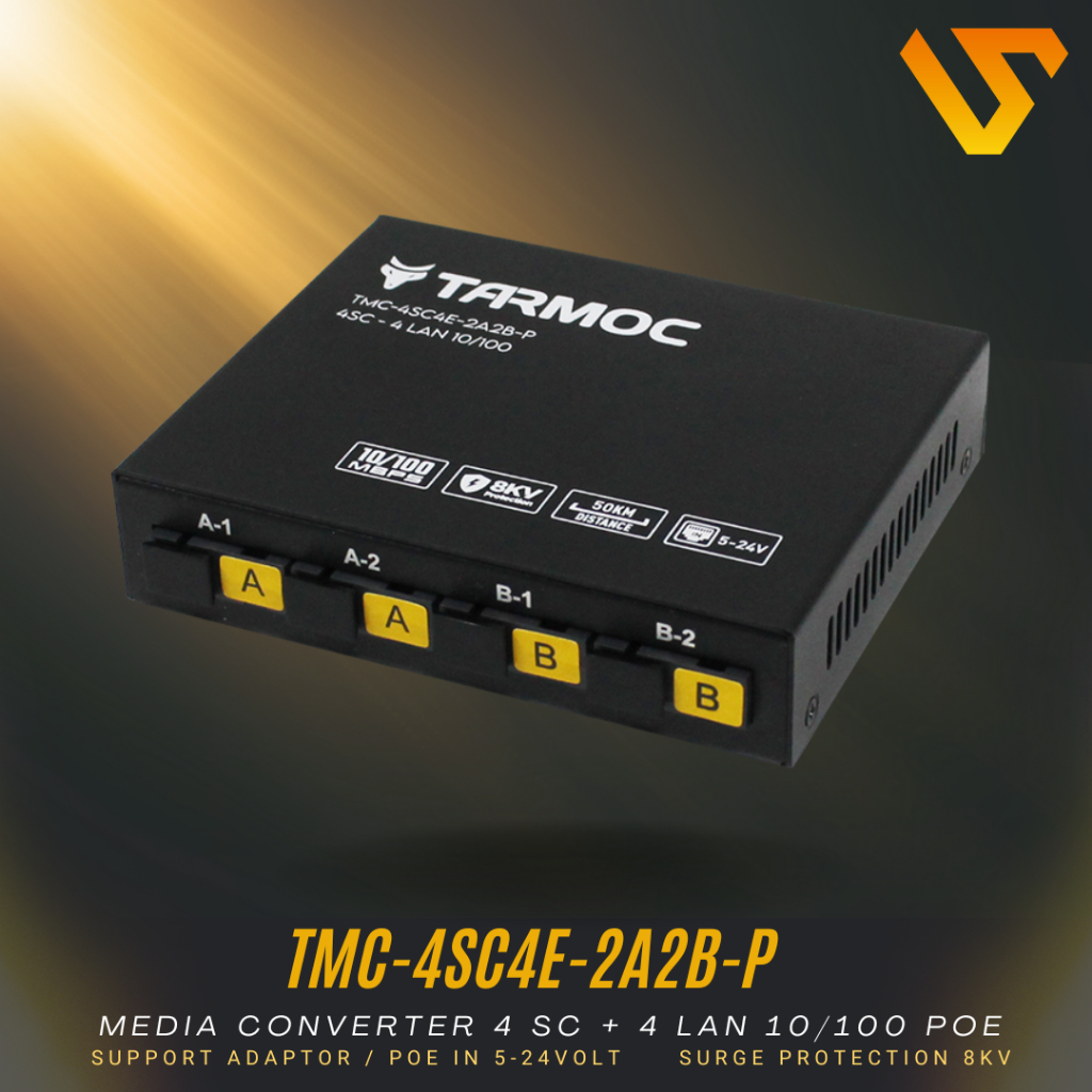 Jual Tarmoc TMC-4SC4E-2A2B-P | Media Converter Switch 4SC 4LAN / 4 SC 4 ...