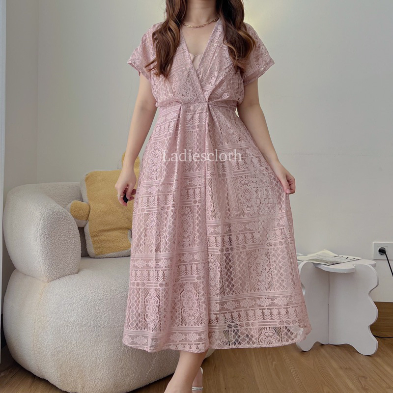 Jual Miyoee Lace Dress Bahan Lace Premium | Shopee Indonesia