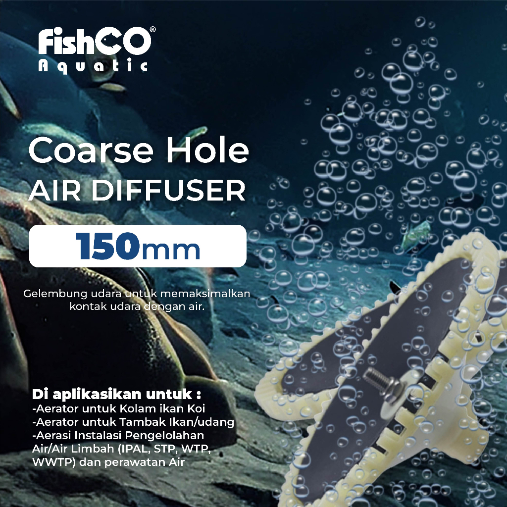 Jual Coarse Hole Aerator Kasar Bubble Air Diffuser 150mm | Shopee Indonesia