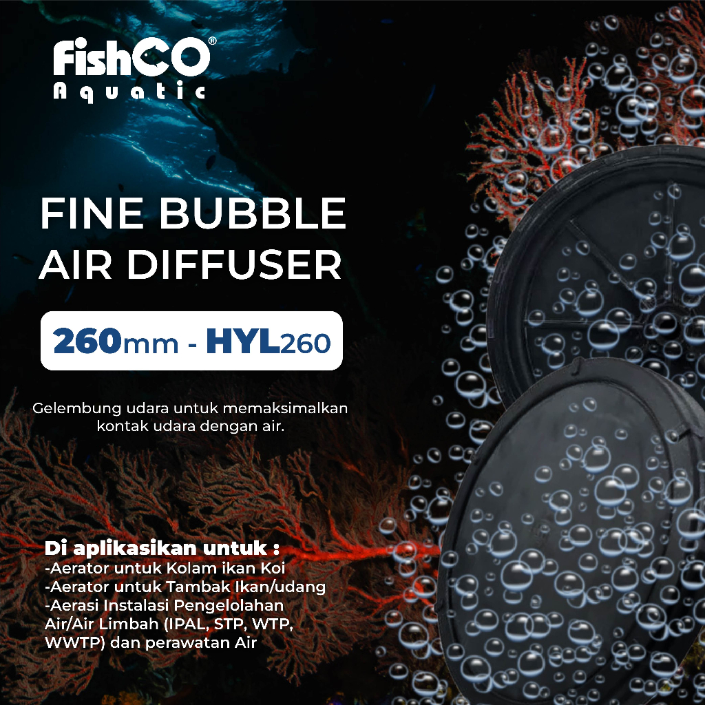 Jual Diffuser Udara Gelembung Halus Aerator Untuk Kolam Tambak Aerasi ...