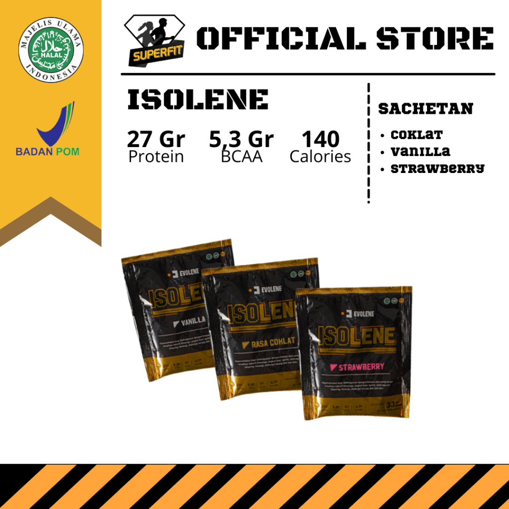Jual Evolene Isolene Iso Lene Isolate Whey 1 Sachet Suplemen Pembentuk ...