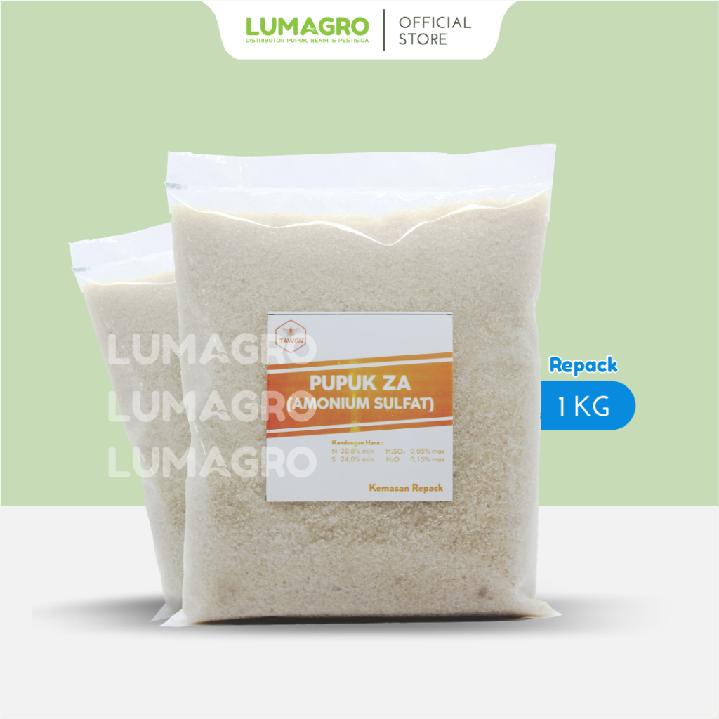 Jual Pupuk ZA Tawon 1kg Repack Nutrisi Amonium Sulfat Menghijaukan Daun ...