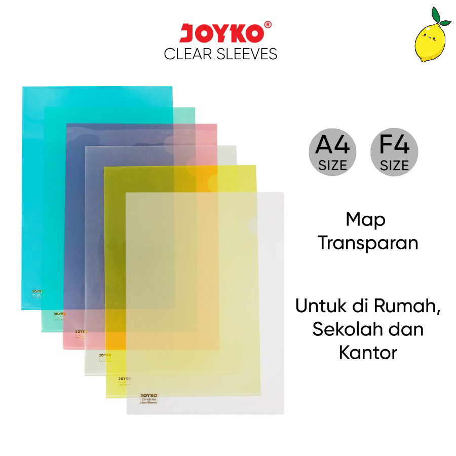 Jual Map L Bening / Clear Sleeves Joyko CS-10/A4 & 2335/F4 | Shopee ...