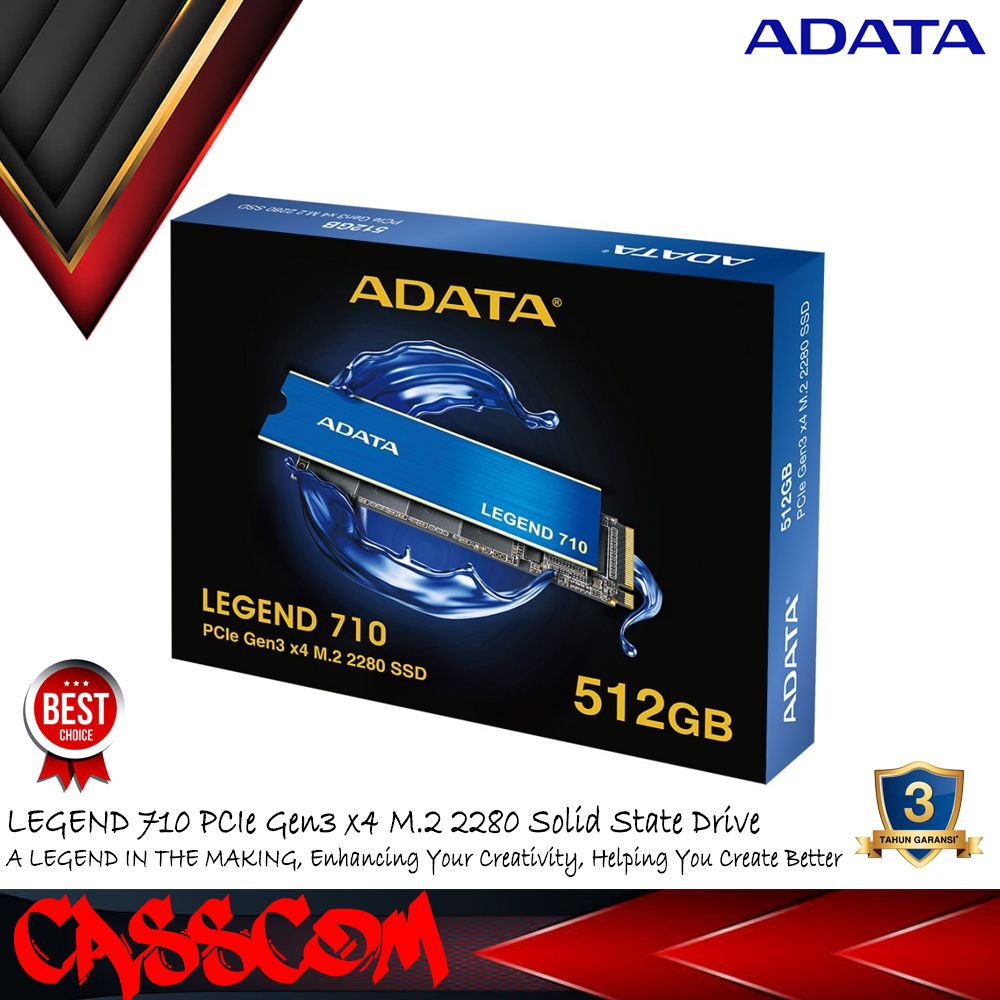 Jual SSD Adata Legend 710 512GB - M.2 NVMe PCIe Gen 3x4 512 GB | Shopee ...