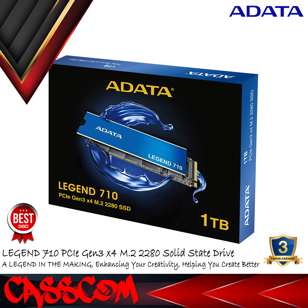 Jual SSD Adata Legend 710 1TB - M.2 NVMe PCIe Gen 3x4 1 TB | Shopee ...