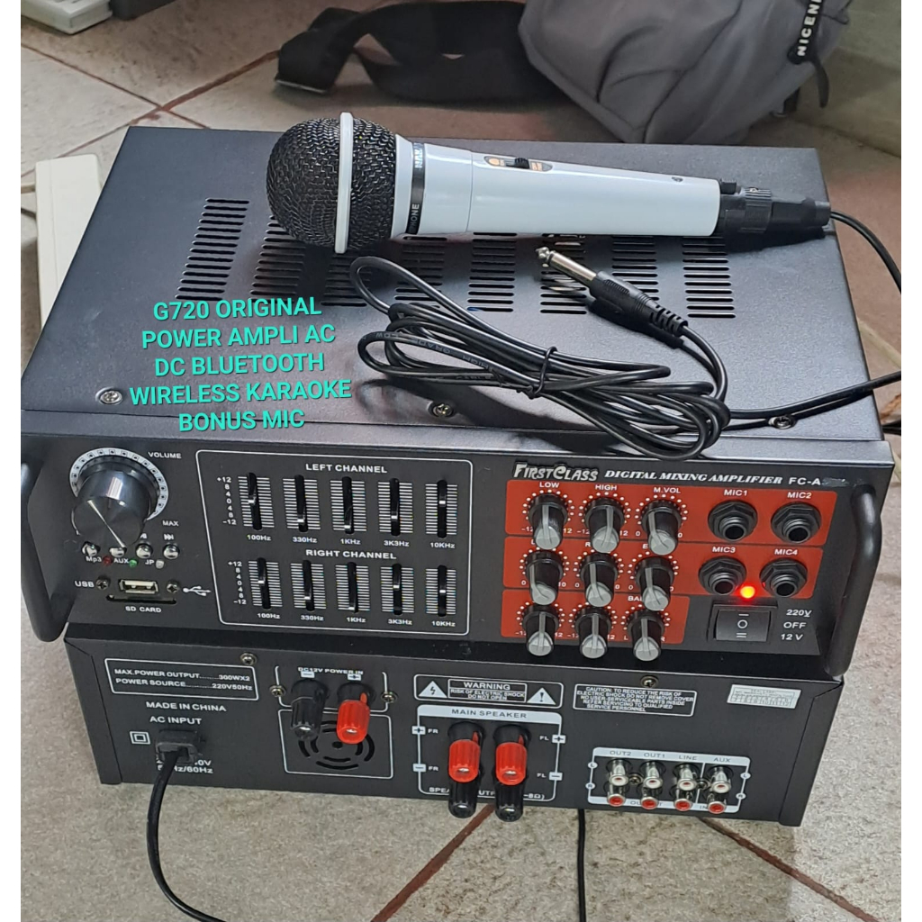 Jual G720 MIC ORIGINAL POWER AMPLI DIGITAL AC DC BLUETOOTH WIRELESS ...