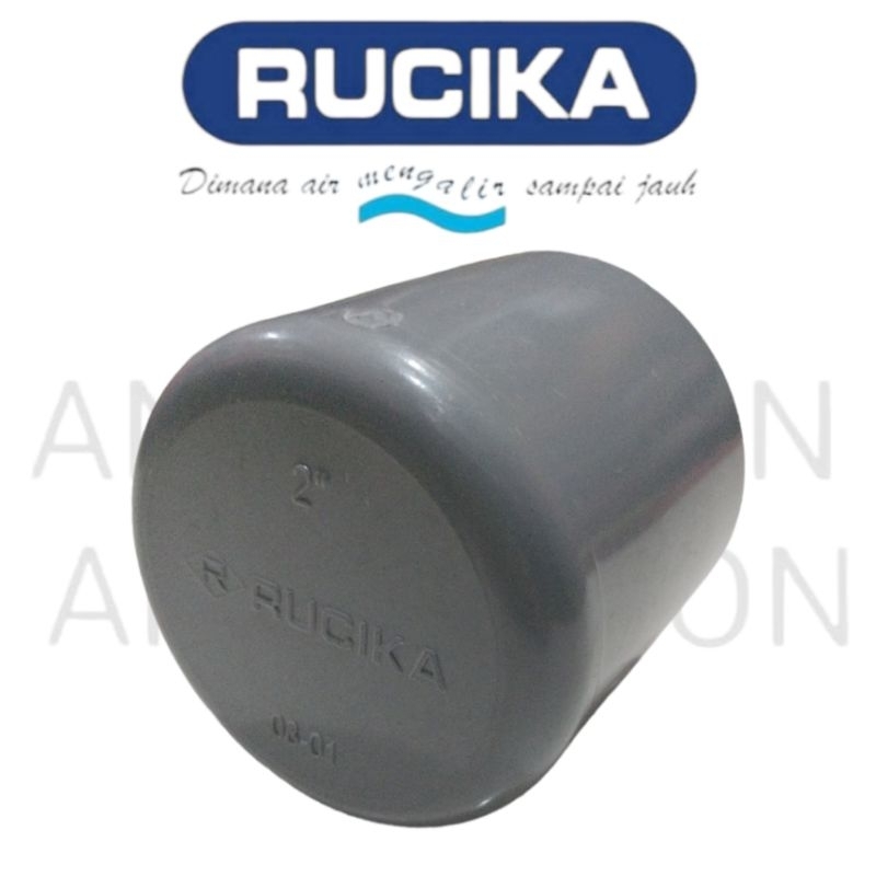 Jual DOP 2" TEBAL RUCIKA CAP AW DOP RUCIKA PVC 2" INCI TUTUP POLOS ...
