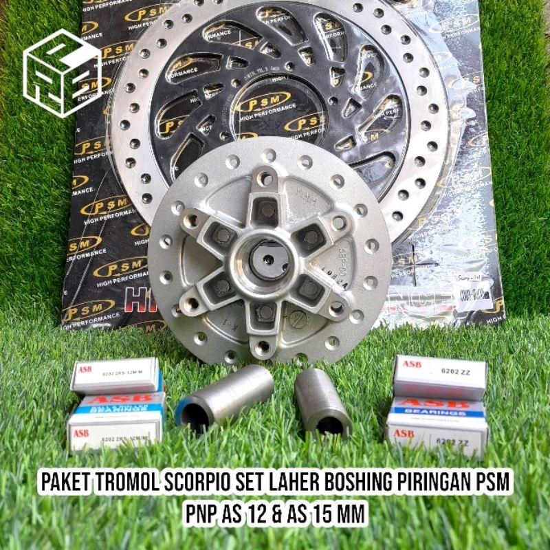 Jual Tromol depan Scorpio silver set paket laher dan disc PSM | Shopee ...