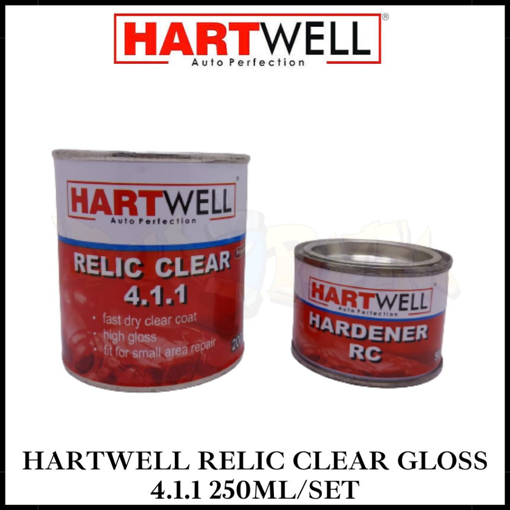 Jual Hartwell Relic Gloss Clear 4.1.1 250ml/Set (200ml+50ml) / Clear Coat / Vernis | Shopee ...