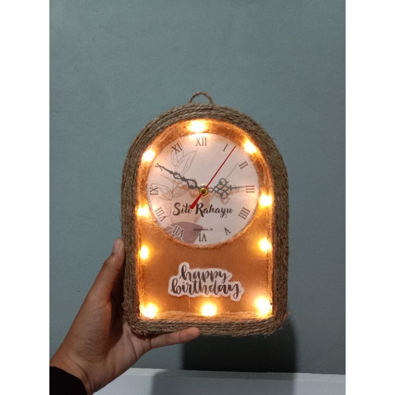 Jual Jam Custom Hadiah 1 Hari langsung Proses Free Krtu Ucapan | Shopee ...