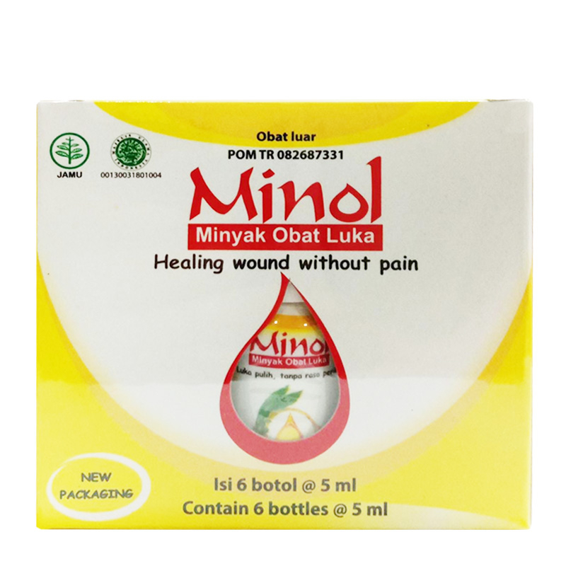 Jual Minol Minyak Luka 5ml Box 6's Botol - Obat Luka Merah Tanpa Rasa ...