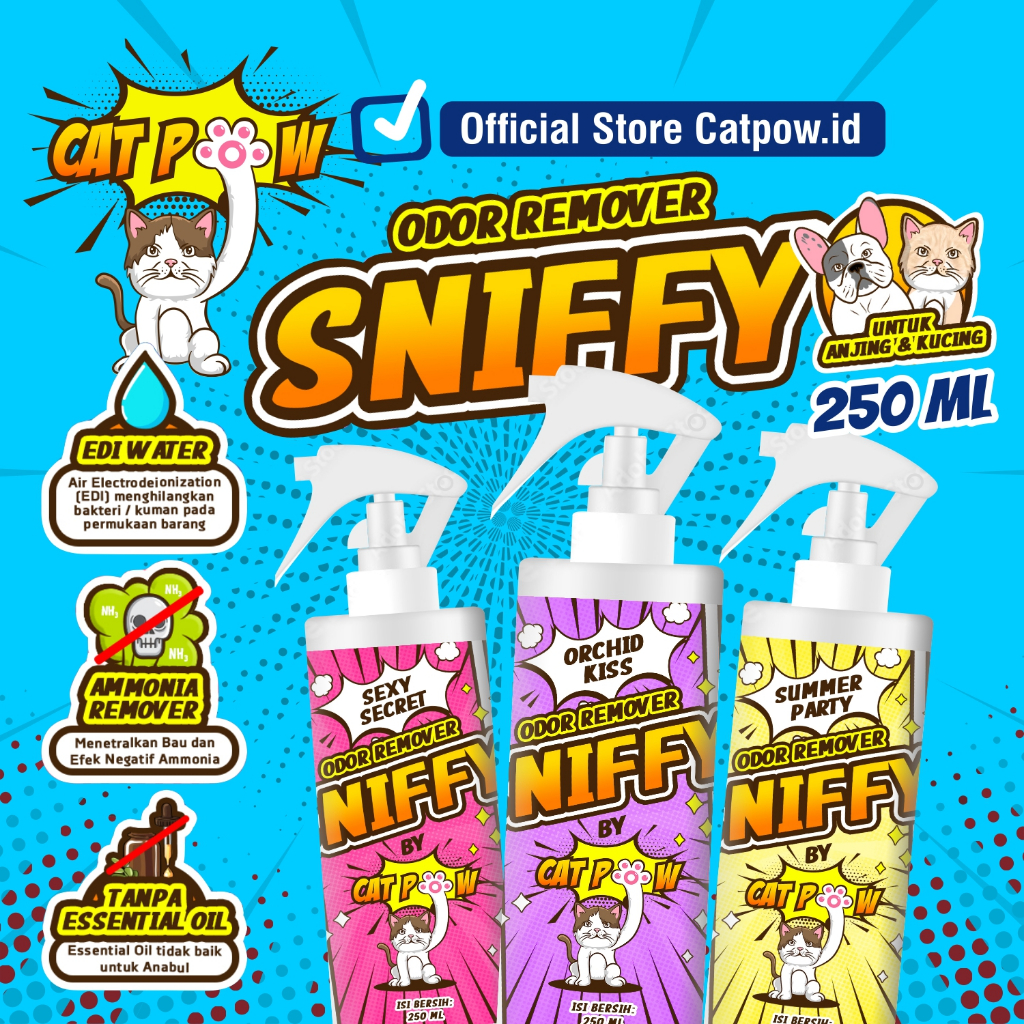 Jual CATPOW Sniffy Odor Remover 250ml Penghilang Bau Kotoran Kucing ...