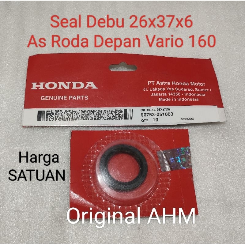 Jual Seal Debu 26x37x6 As Roda Depan Vario 160 Ori AHM | Shopee Indonesia