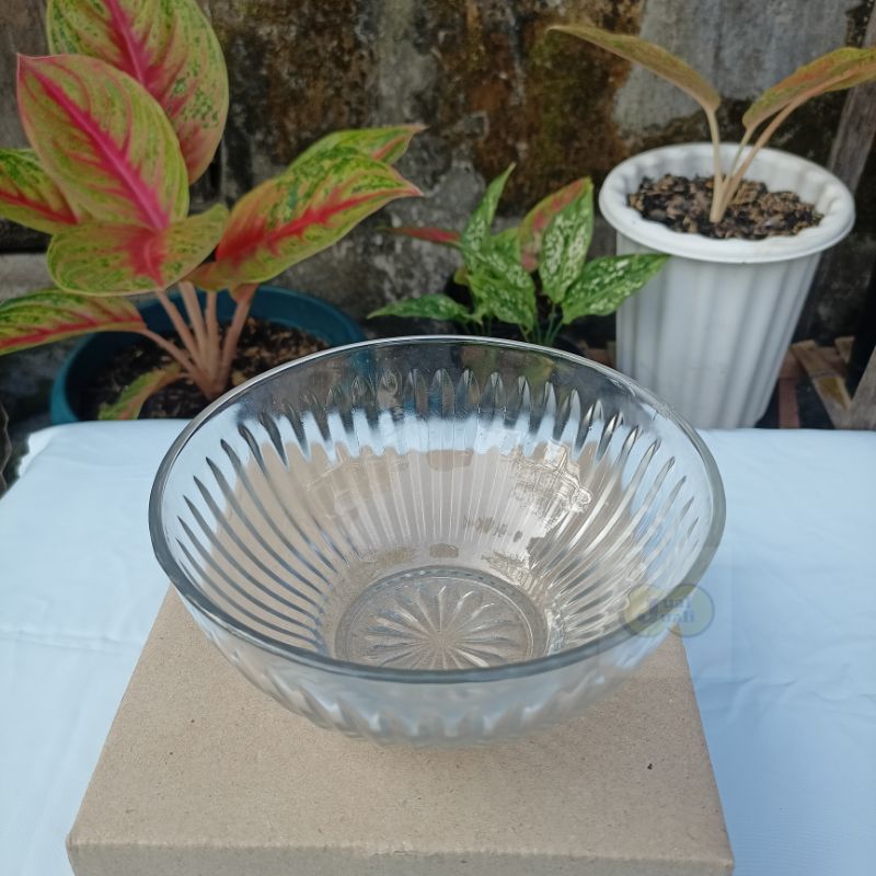 Jual Mangkok Kaca Bening Beling Motif Belimbing Diameter 16cm | Shopee ...