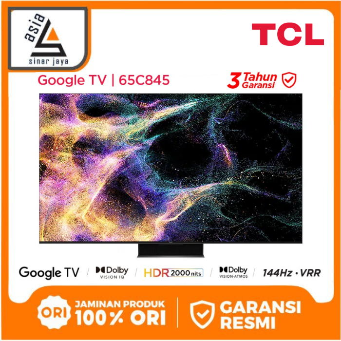 Jual TCL 65 inch MINI LED Google TV 4K UHD VRR 144hz IMAX Dolby - 65C845 | Shopee Indonesia