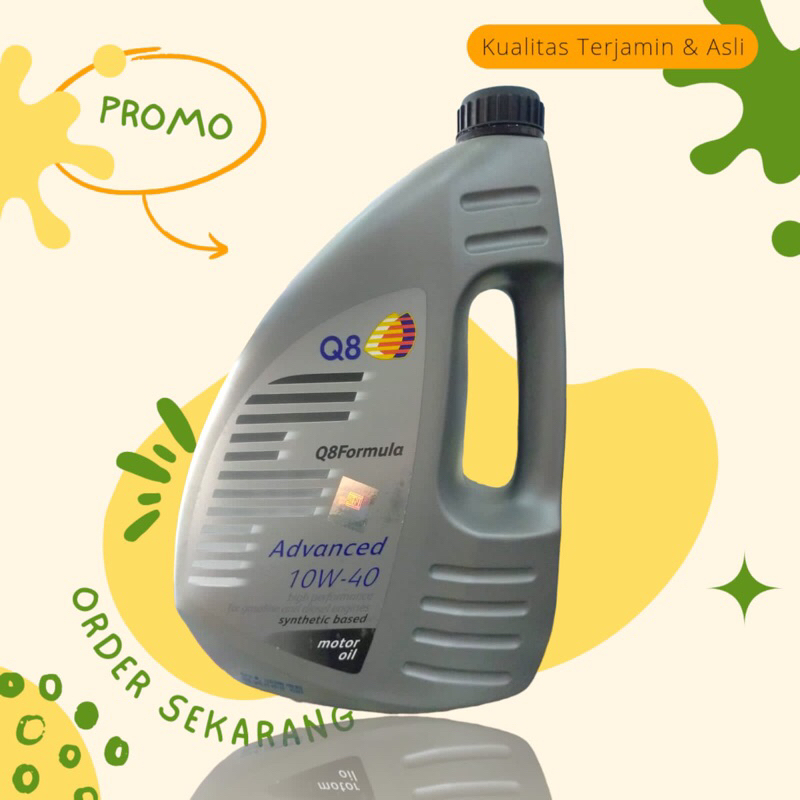 Jual Q8 OIL Q8 OLI MOBIL SAE 10W/40 10W-40 10W40 ISI 4 LITER / GALON ...