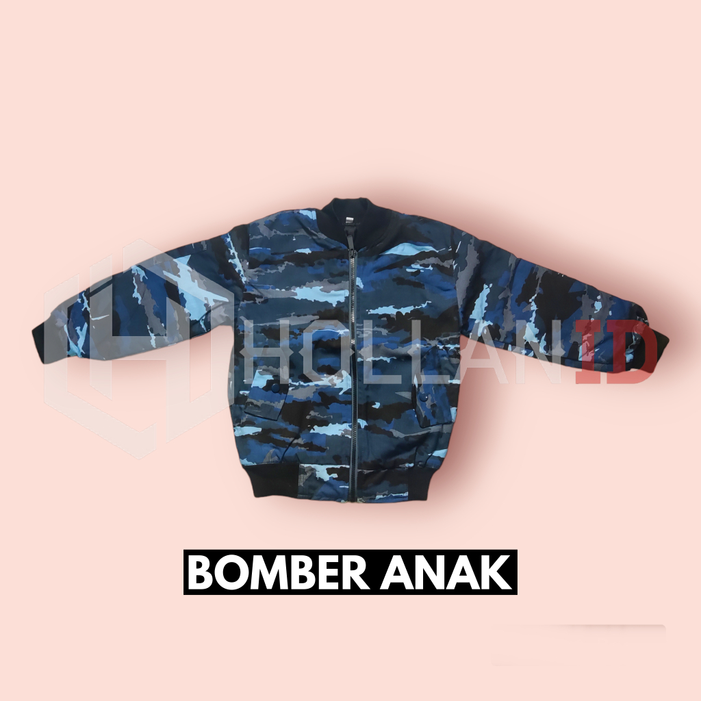 Jual JAKET BOMBER ANAK TENTARA BIRU LORENG AU ANGKATAN UDARA / ARMY ...
