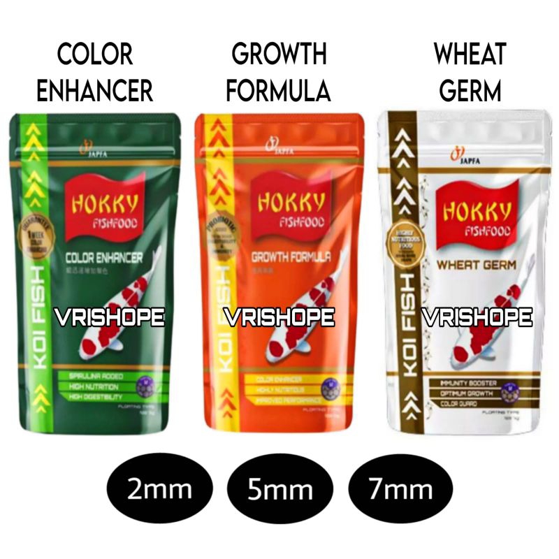Jual Hokky Fish Food Growth Formula Color Enhancer Wheat Germ 1Kg Pakan ...