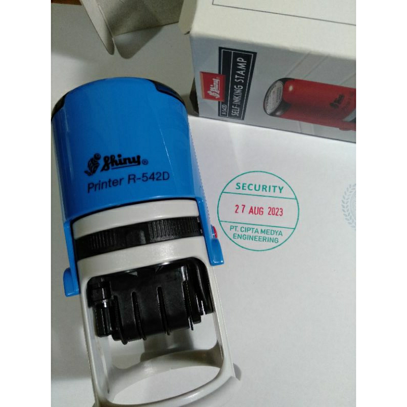 Jual Stempel Shiny R542d R-542-d (tanggal costum) + design/tulisan ...