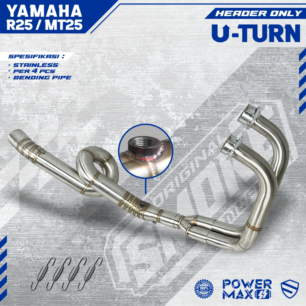 Jual Header Leher Knalpot Yamaha R25 dan MT25 Full Stainless Type U ...