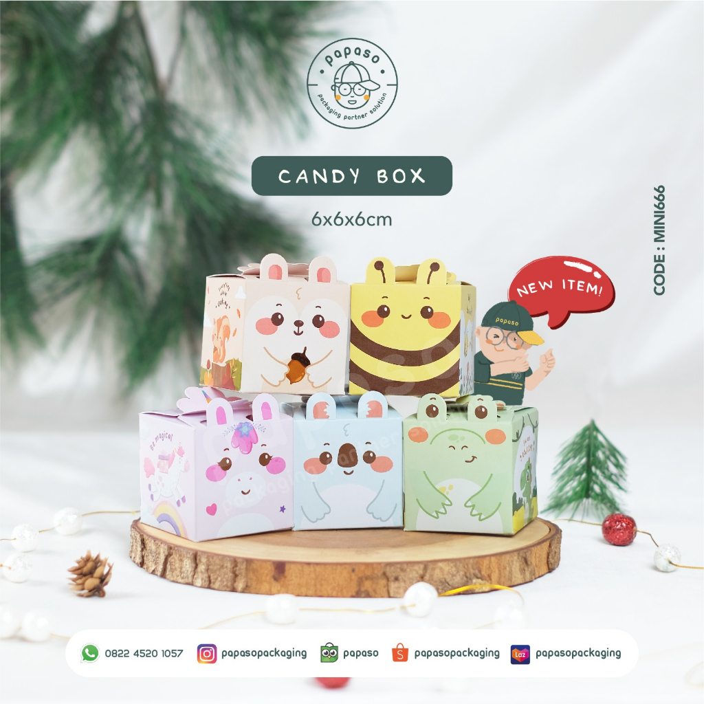 Jual Mini Cake Box / Kotak Permen / Candy Box / Box Kue / Wedding Cake ...
