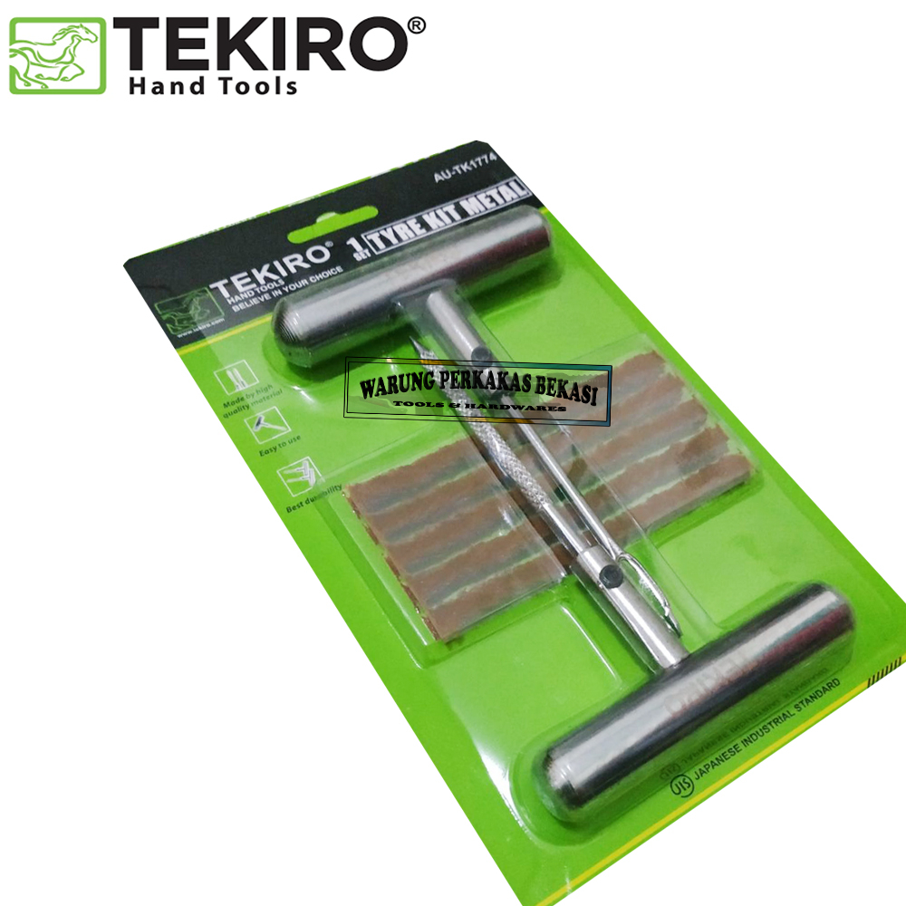 Jual TEKIRO Paket Alat Tambal Ban Motor Mobil Tubeless Tubles Set ...