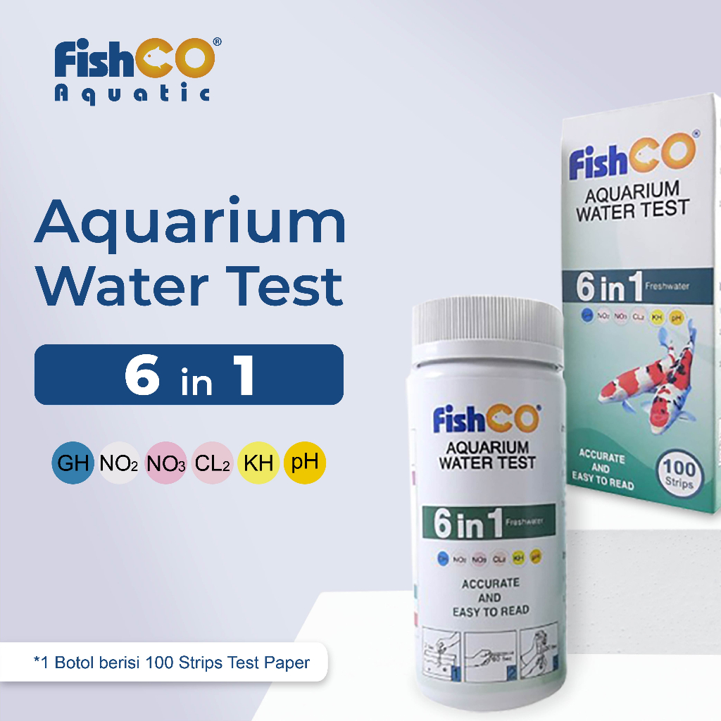 Jual Aquarium Water Test Paper Kertas Uji Air Akuarium 100 Strips ...
