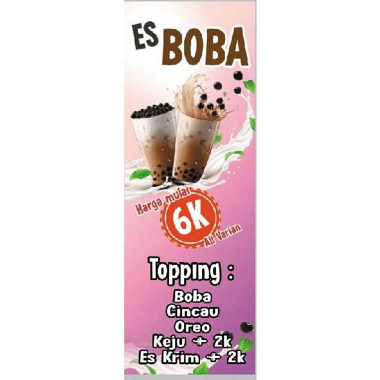 Jual Spanduk Boba 70cm x 200cm | Shopee Indonesia