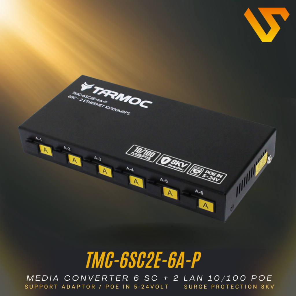 Jual Tarmoc TMC-6SC2E-6A-P | Media Converter Switch 6SC 2LAN / 6 SC 2 ...