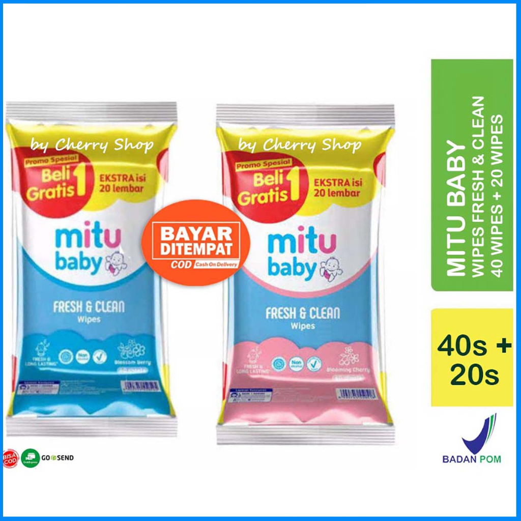 Jual [BUY 1 GET 1 | 40S FREE 20S] [BPOM] Mitu Baby Tissue Basah Wipes ...