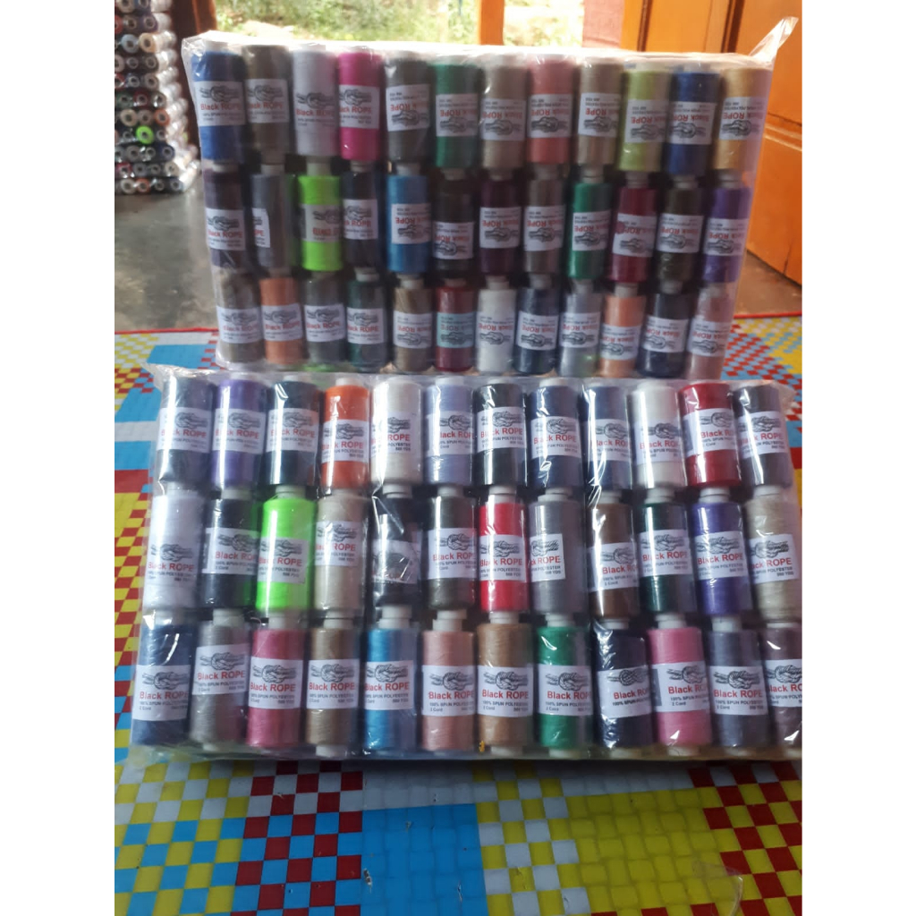 Jual Benang Jahit Warna Komplit Kuat Lusinan 40/2 Isi 12pcs Benang ...