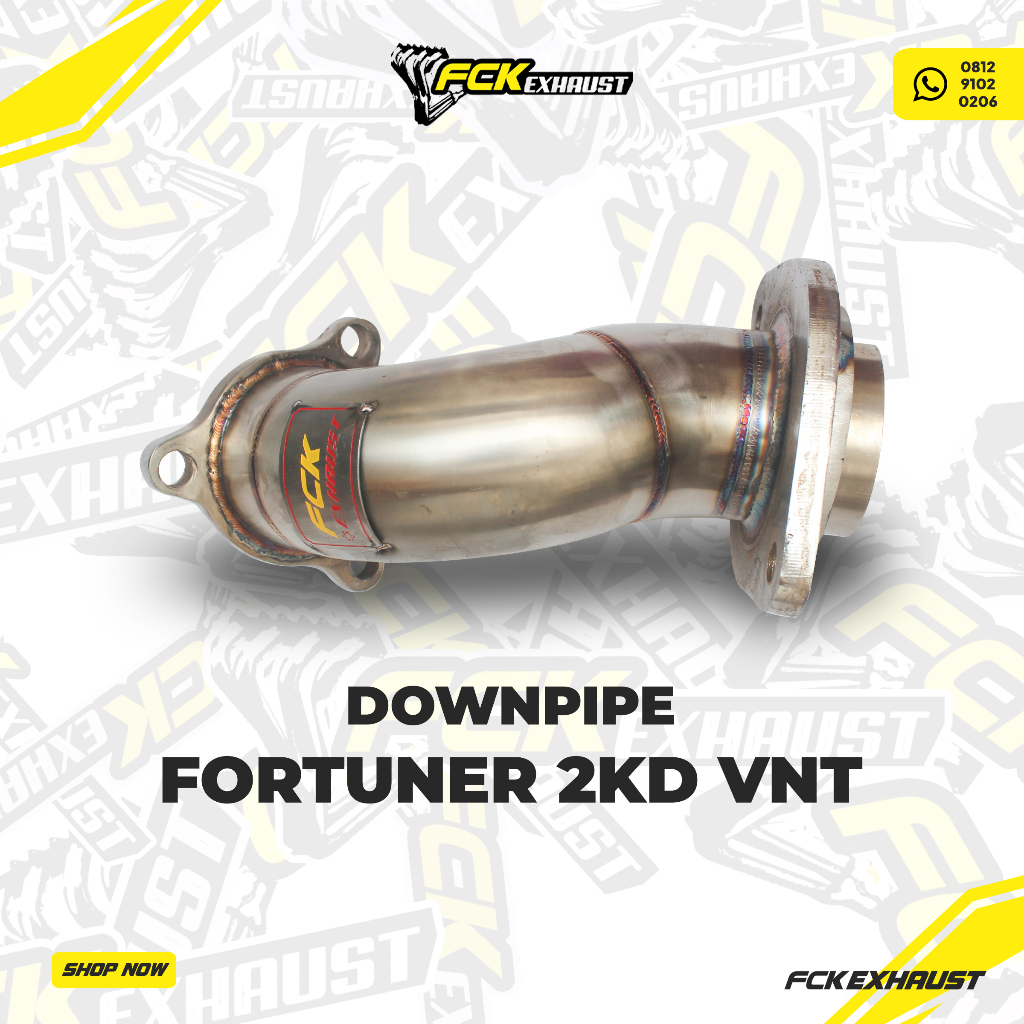 Jual Downpipe Fortuner VNT 2KD FCK Exhaust | Knalpot Mobil Racing ...
