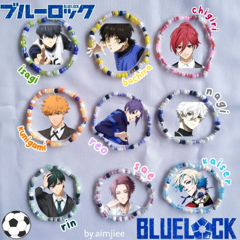 Jual Blue Lock Bracelet Gelang Manik Fanmerch Isagi Bachira Chigiri ...