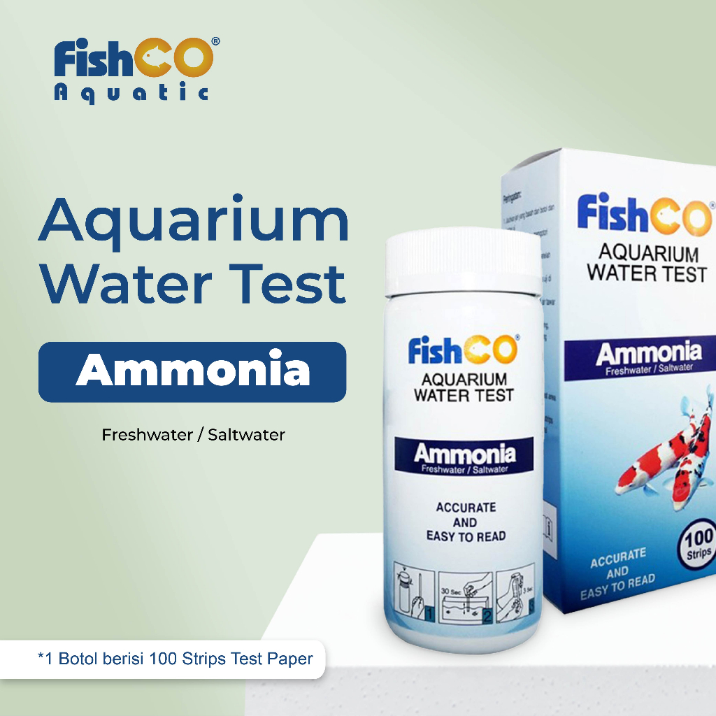 Jual Ammonia Aquarium Water Test Paper Kertas Uji Air Akuarium 100 ...