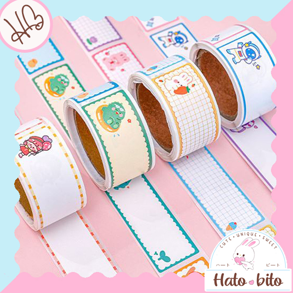 Jual Sticker label nama anak 1 roll isi 60 pcs sticker motif lucu cute ...