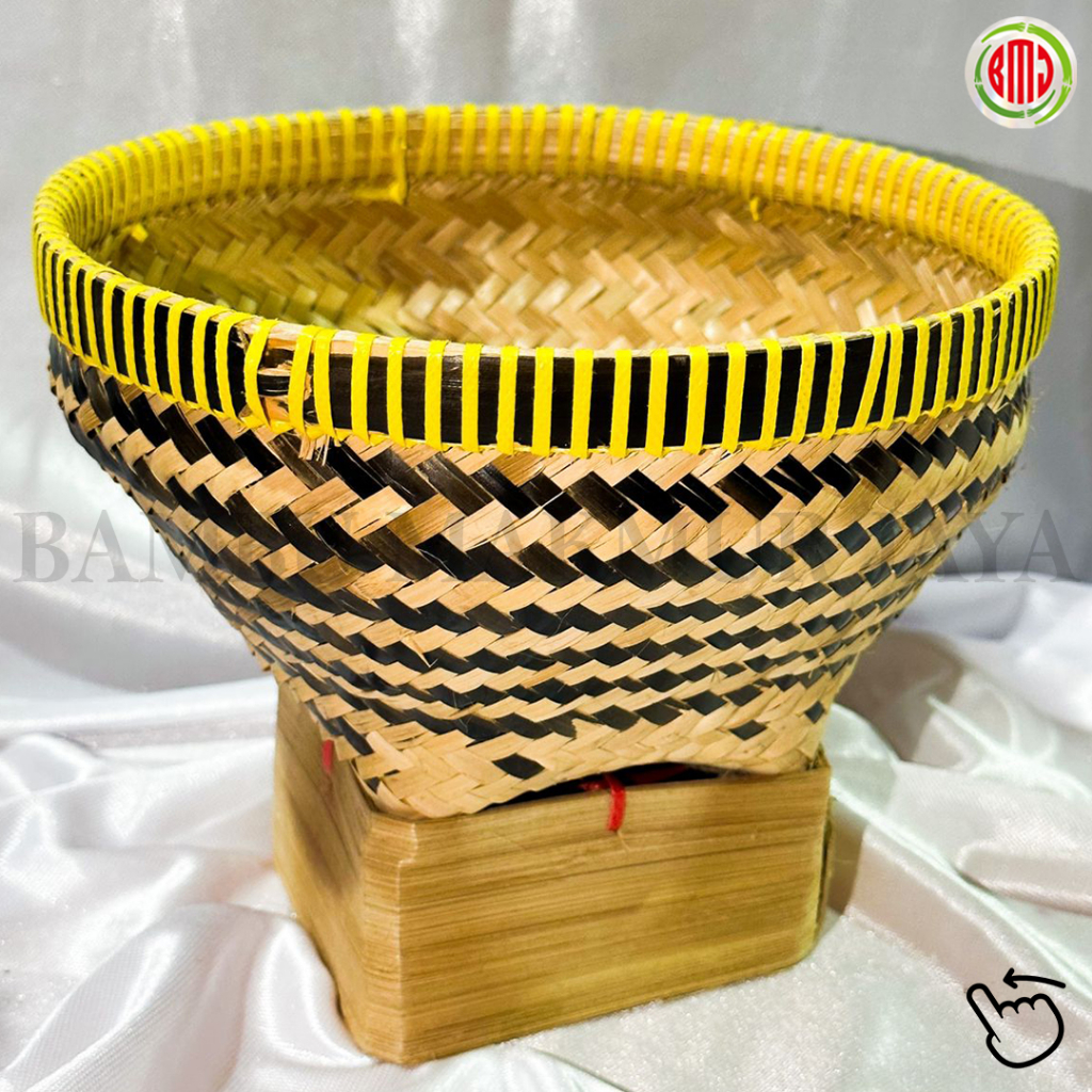 Jual Bakul nasi bambu anyaman bermotif boboko wakul tradisional ...