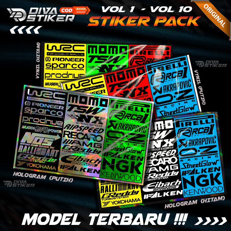 Jual Stiker Pack 4 Warna Terbaru Terlaris Dan Viral Stiker MotorKeren ...