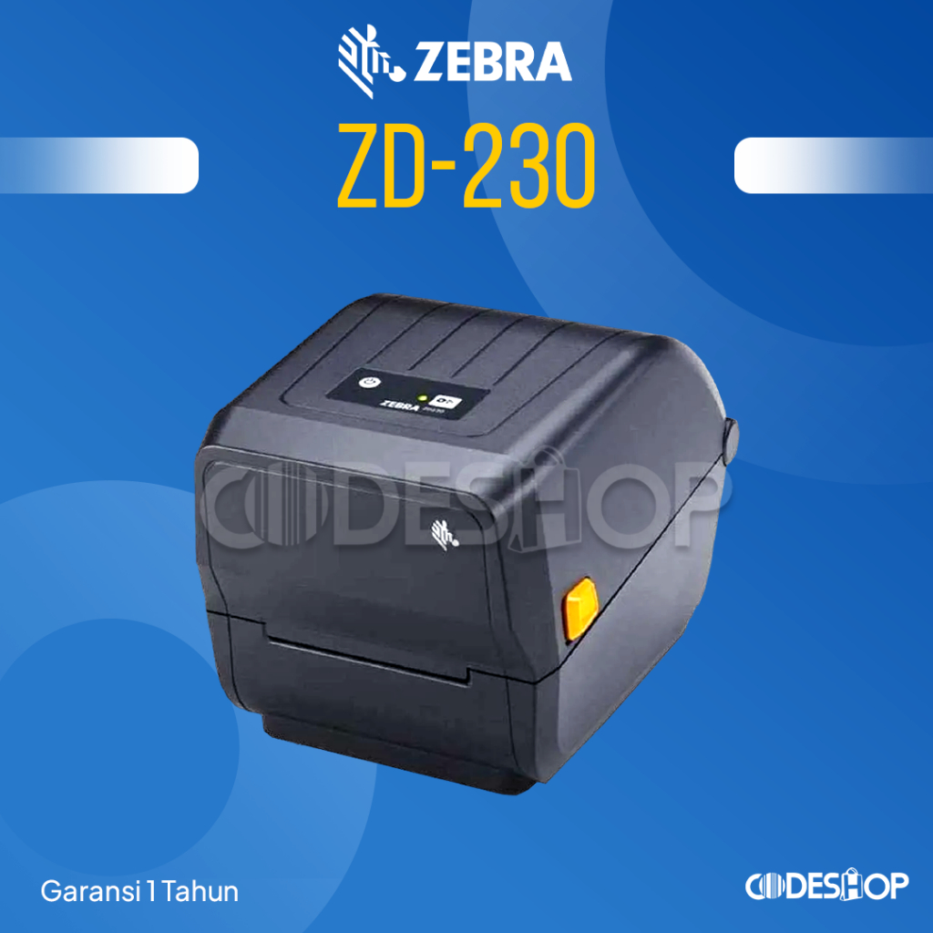 Jual Printer Barcode ZEBRA ZD-230 Cetak Label Themal dan Semicoated USB ...
