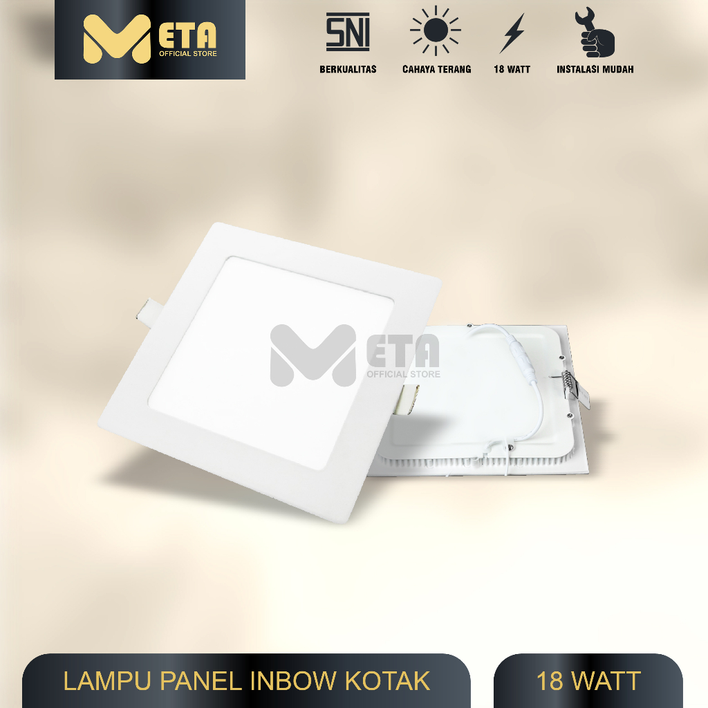 Jual Lampu panel downlight inbow kotak 18 Watt lampu plafon downlight ...