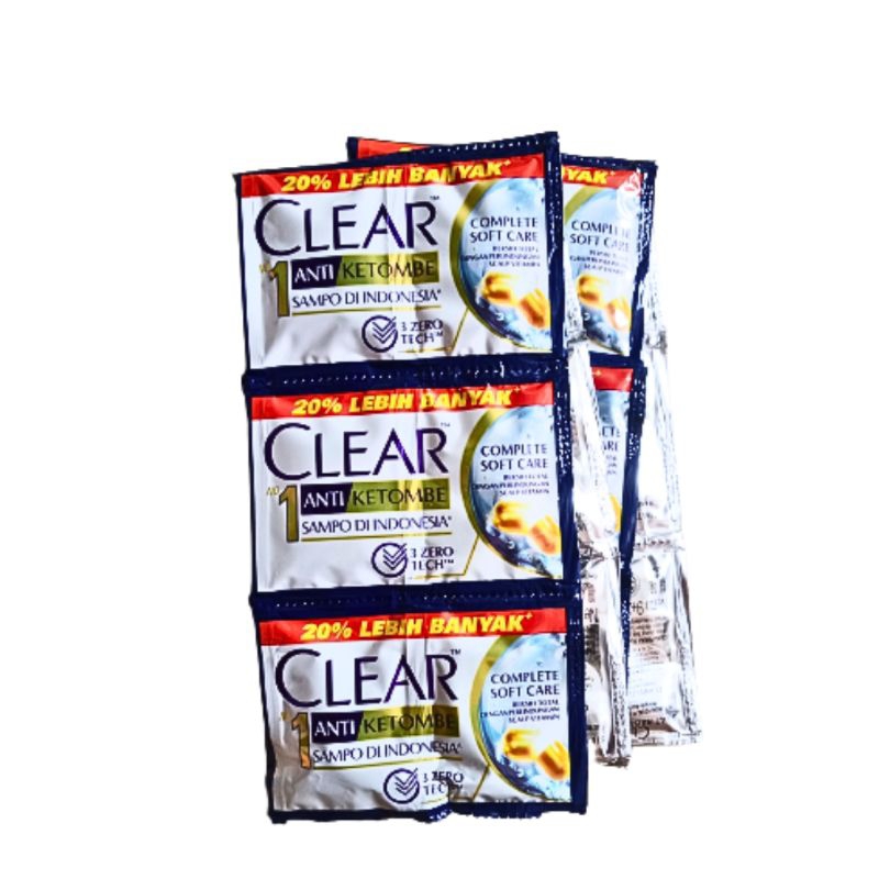 Jual CLEAR Shampoo Anti ketombe DOUBLE sachet 1 renceng 12sachet ...