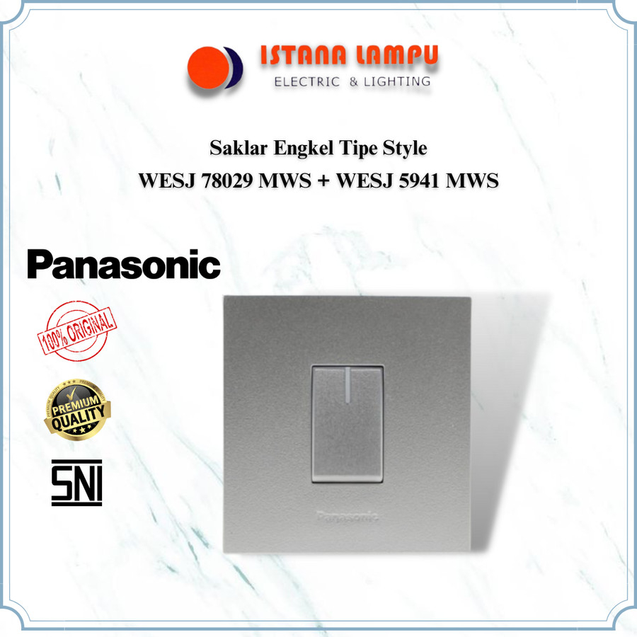 Jual Panasonic Saklar Engkel Silver WESJ78019 MWS + WESJ5931 MWS ...
