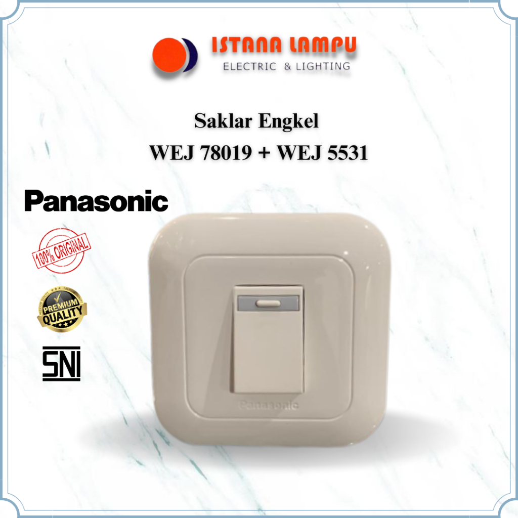 Jual Panasonic Saklar Tunggal Engkel Single 1G WEJ78019 + WEJ5531 ...