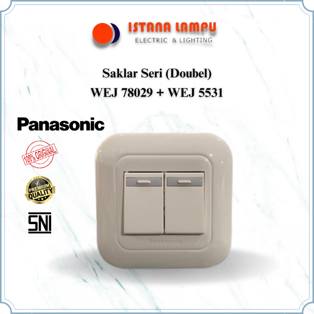 Jual SAKLAR SERI DOUBLE Mata Saklar Kecil Biasa WEJ78029 W + 2 WEJ5531 ...
