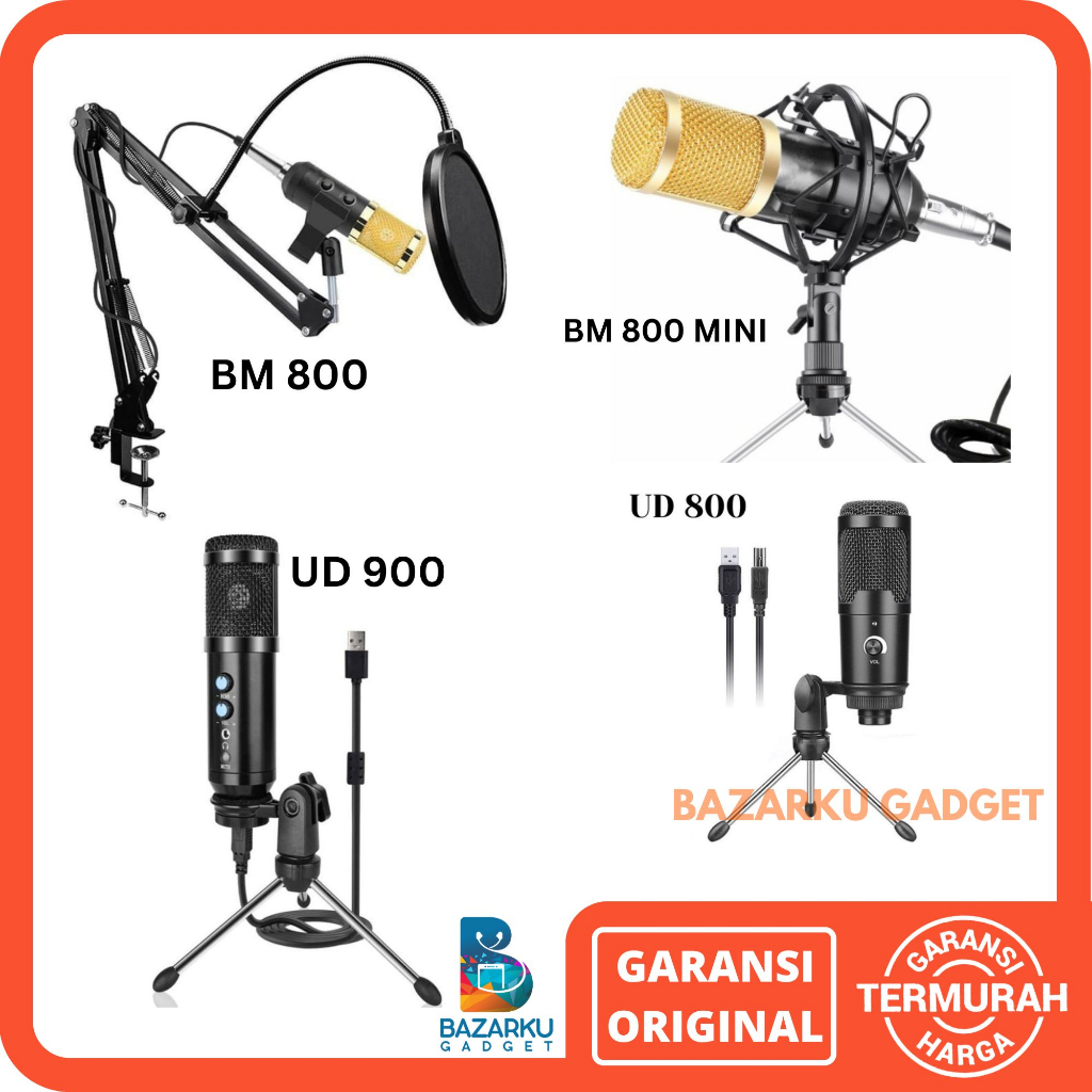 Jual Mikrofon Studio BM800 Original Mikrofon BM 800 Mic Condenser Mic BM 800 Mikrofon Kondenser ...