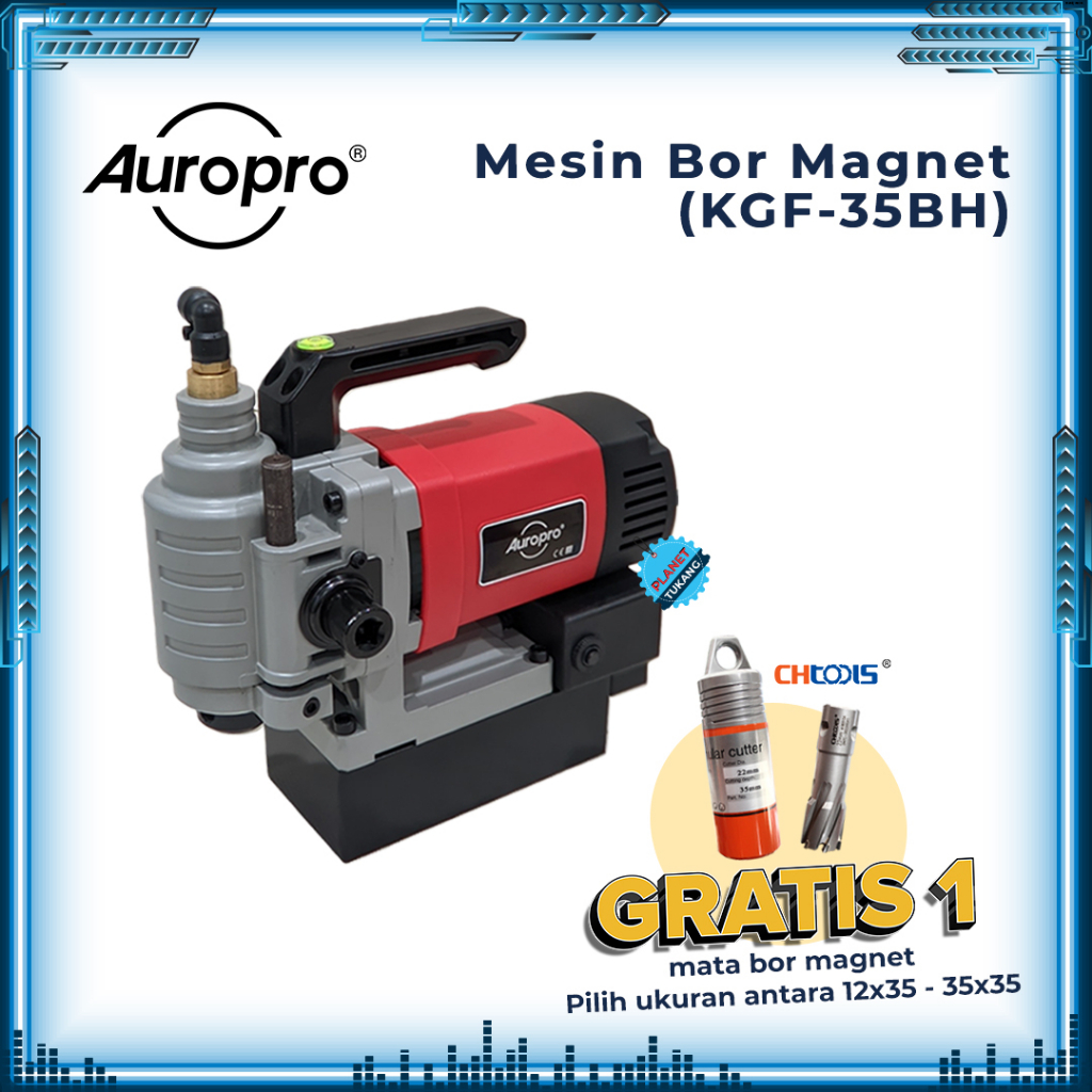 Jual Mesin Bor Magnet AUROPRO Portable Magnetic Core Drill Multifungsi ...