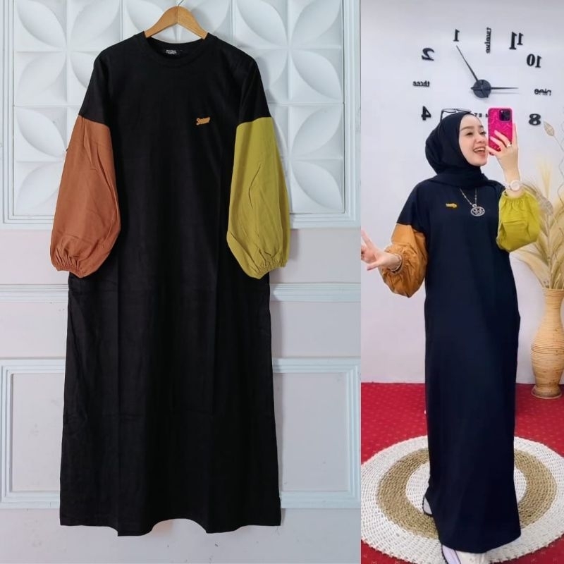Jual GAMIS LENGAN BALON BY NABIL//GAMIS KEKINIAN HITS 2024 | Shopee ...