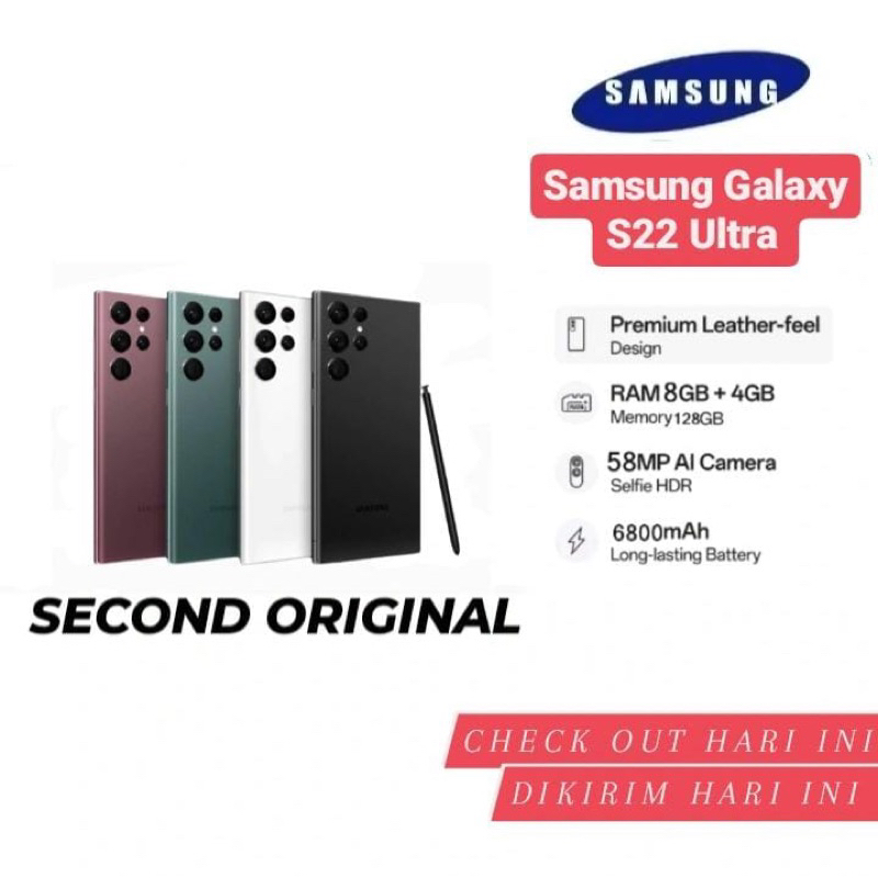 Jual Samsung Galaxy S22 Ultra 5G SECOND ORIGINAL FULLSET LIKE NEW ...