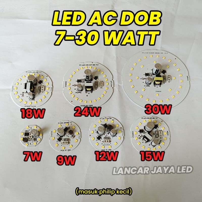 Jual PCB LED AC DOB Lengkap 5w,5w(kecil),7w,9w,12w,15w,18w,24w,28w,40w,50w | Shopee Indonesia